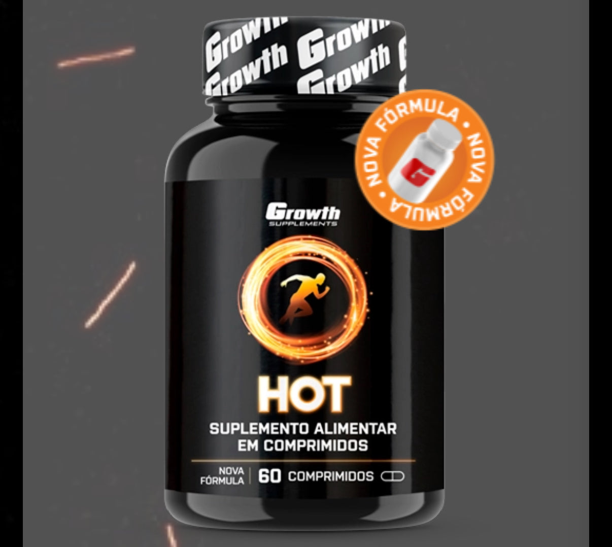 HOT TERMOGÊNICO (60 COMPRIMIDOS) - GROWTH SUPPLEMENTS – BR Export USA